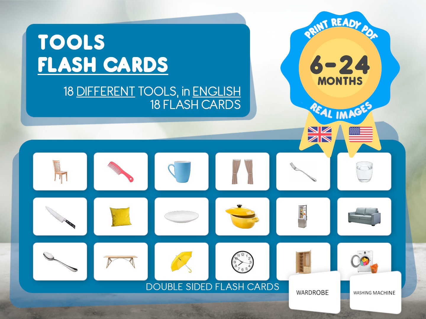TOOLS Flash Cards Printable Glenn Doman Double Sided Cards - Etsy TOOLS Flash Cards Printable Glenn Doman Double Sided Cards - Etsy