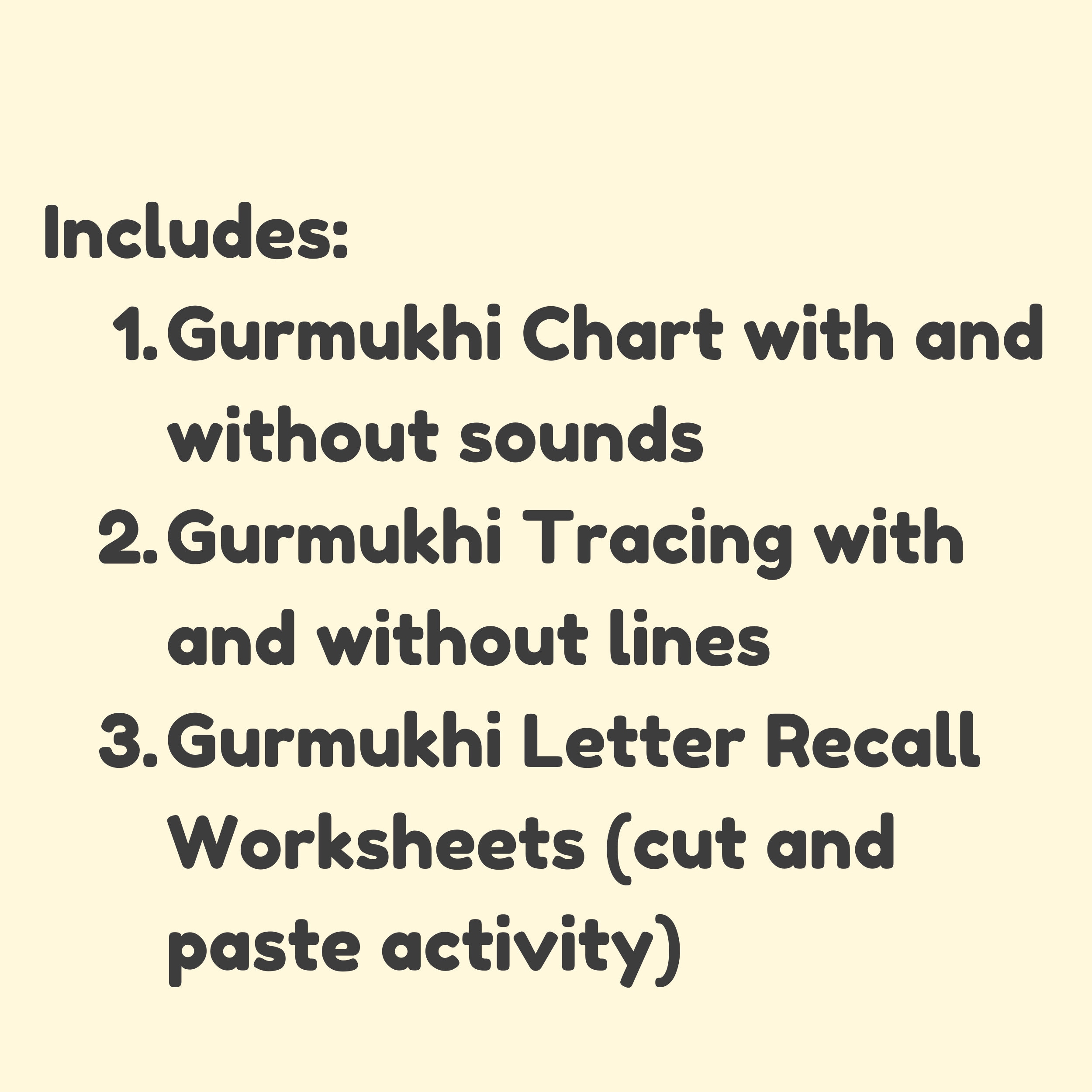 Punjabi Gurmukhi Tracing Worksheets for Kids Punjabi Preschool ...