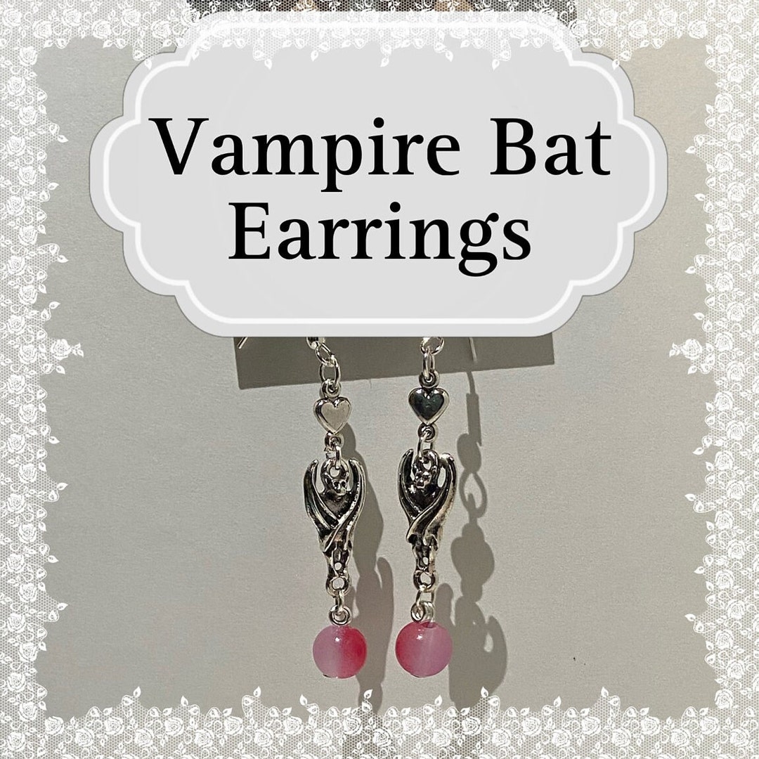 Vampire Bat Earrings | Vampire Bat Jewelry Vampiric Jewelry Gothic ...