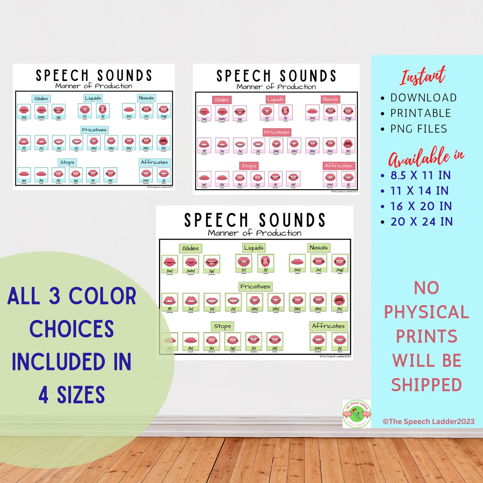 Large Speech Sounds Chart, Speech Therapy Poster, Articulation Resource ...