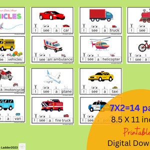 AAC Vehicles Book, Speech Therapy, Receptive Language, Expressive ...