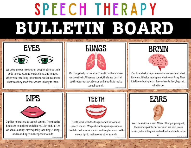 Speech Therapy Bulletin Board Kit, Speech Therapy Classroom, Door Decor ...