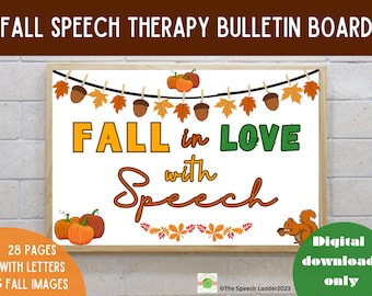 Speech Therapy Halloween Decor Bulletin Board Kit, Speech and Language ...