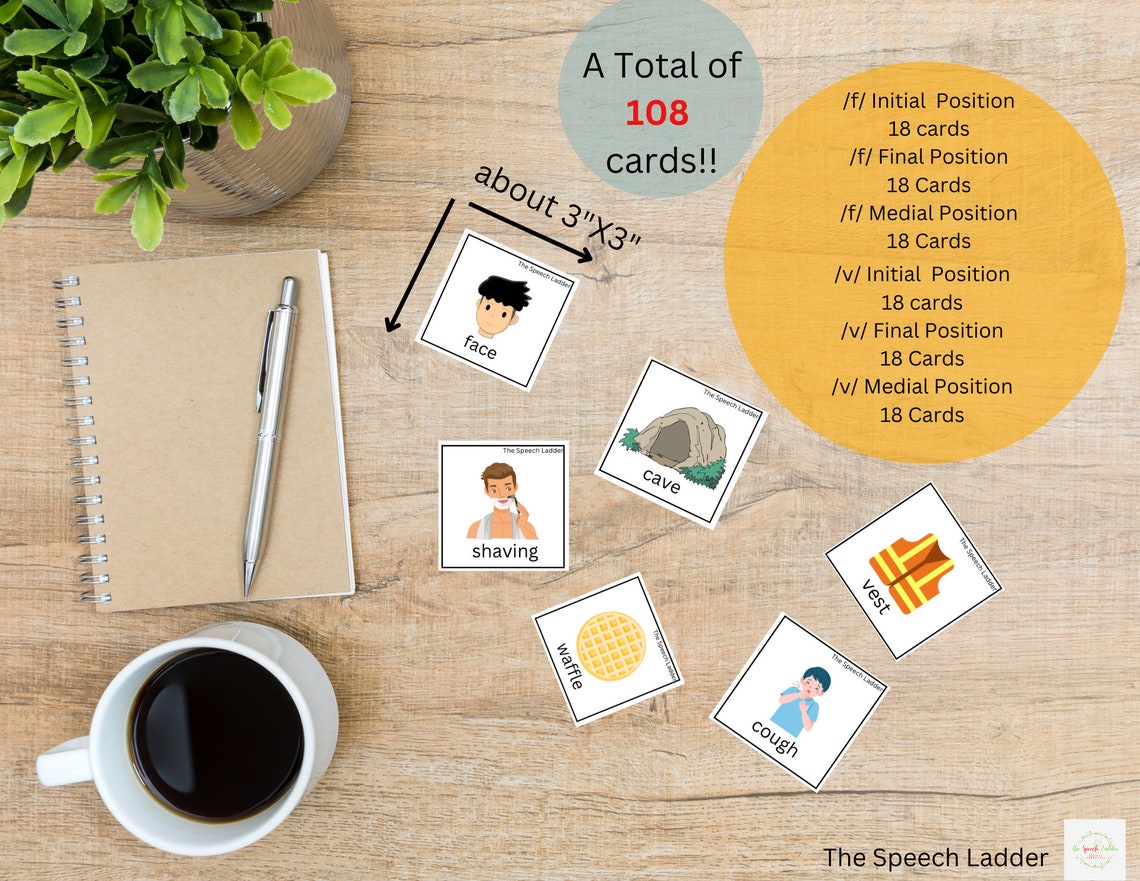 Speech Therapy /f/ & /v/ Articulation Cards, Digital Download - Etsy