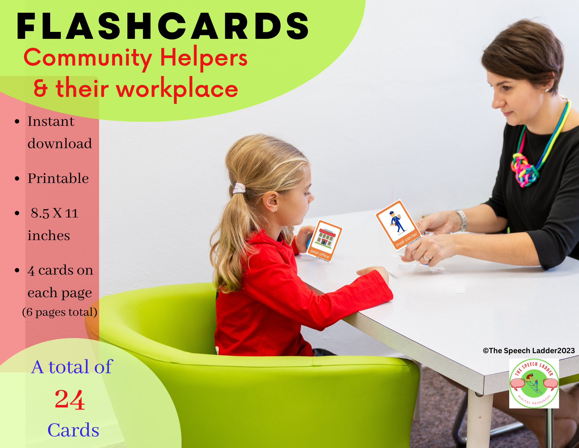 Community Helpers and Their Workplace Flashcards, Speech Therapy, ESL ...