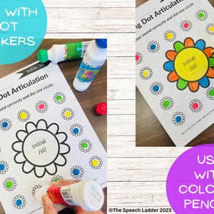 Spring Dot Articulation Worksheets, Speech Therapy, Articulation Drills ...