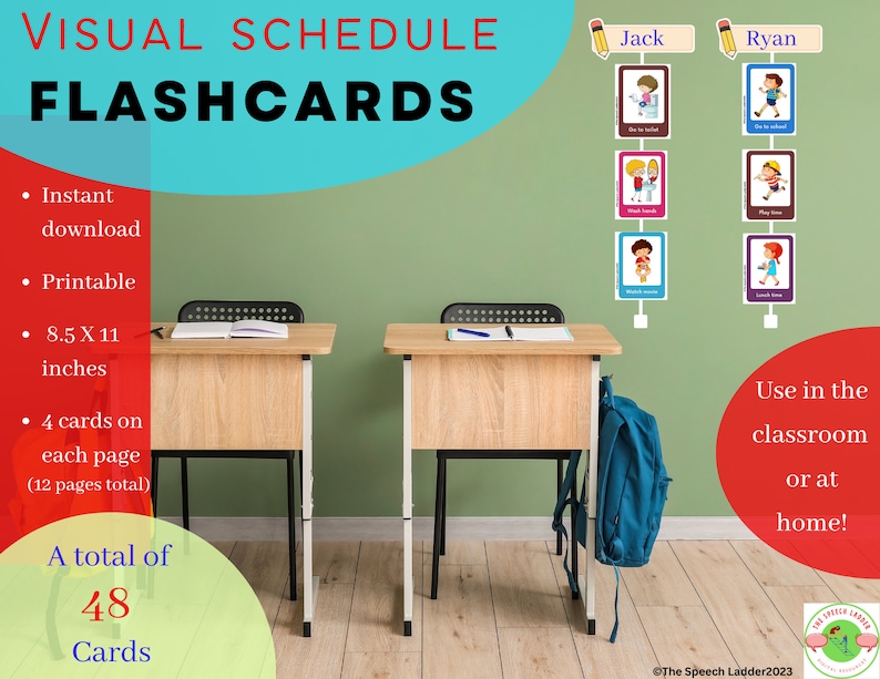 Visual Schedule Flashcards, AAC, Speech Therapy, Autism Resource ...