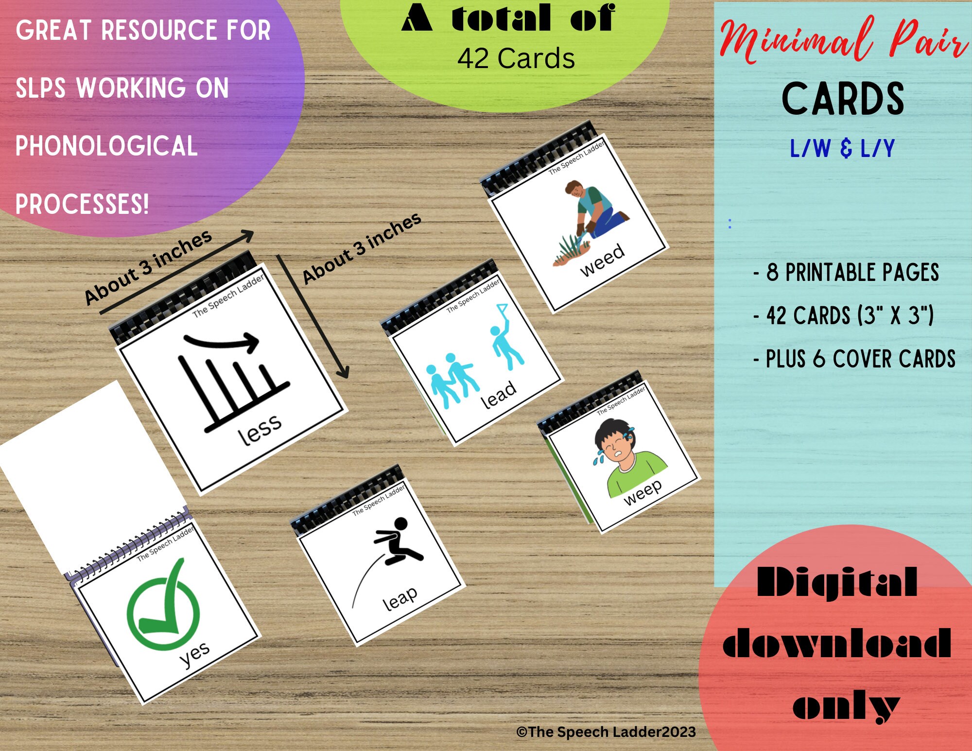 Minimal Pair Cards L/W & L/Y, Speech Therapy Printable Materials ...