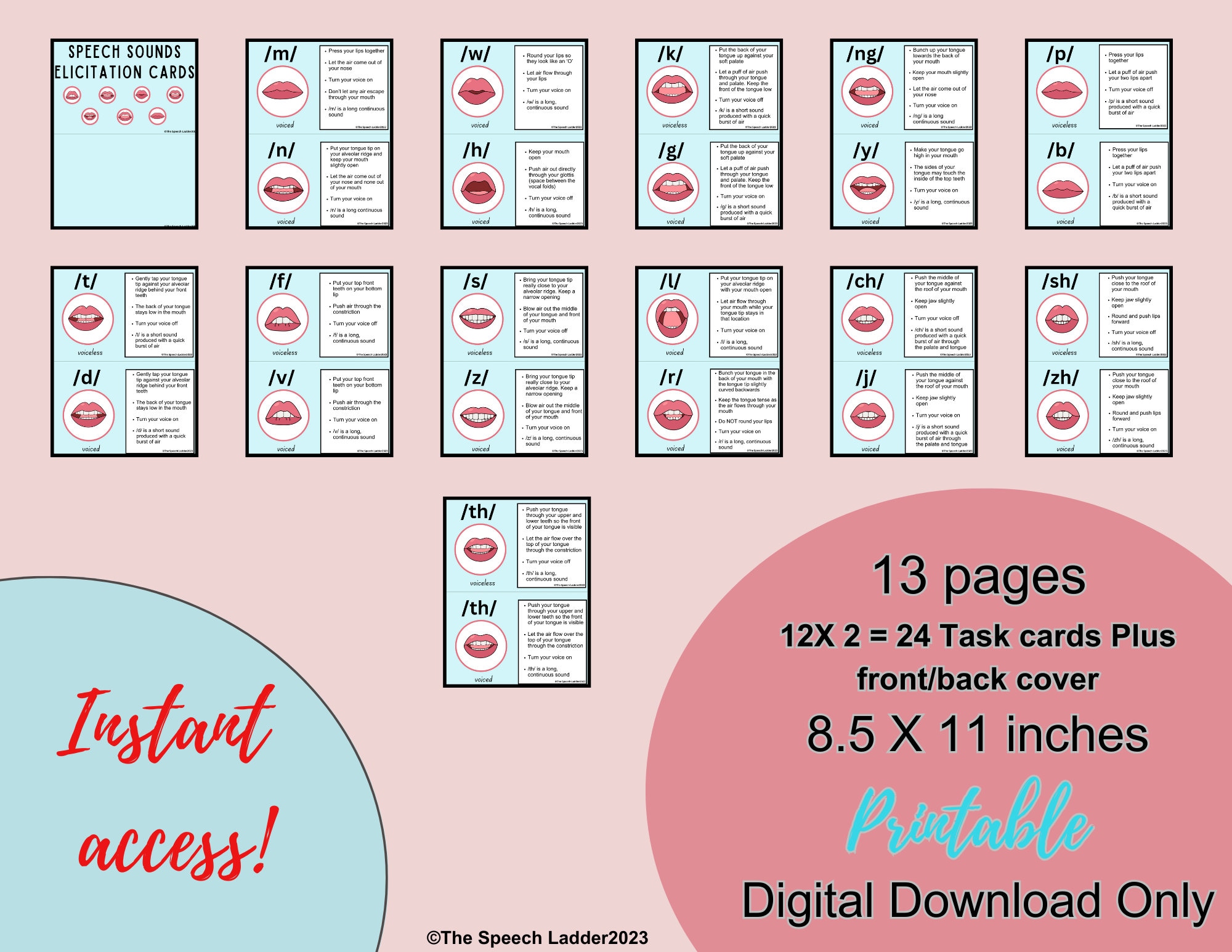 Speech Sounds Elicitation Cards, Speech Therapy, Speech Sounds Visual ...