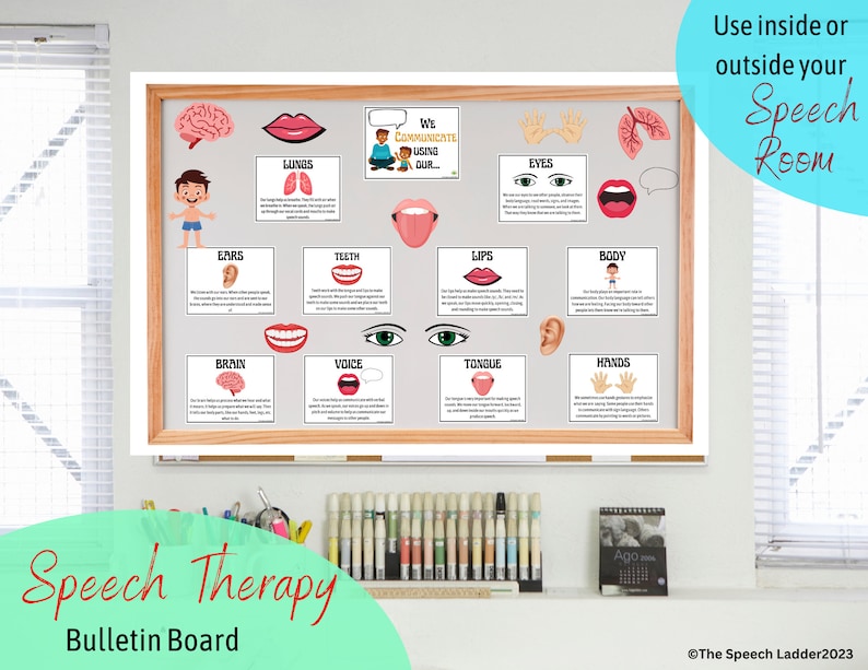 Speech Therapy Bulletin Board Kit, Speech Therapy Classroom, Door Decor ...