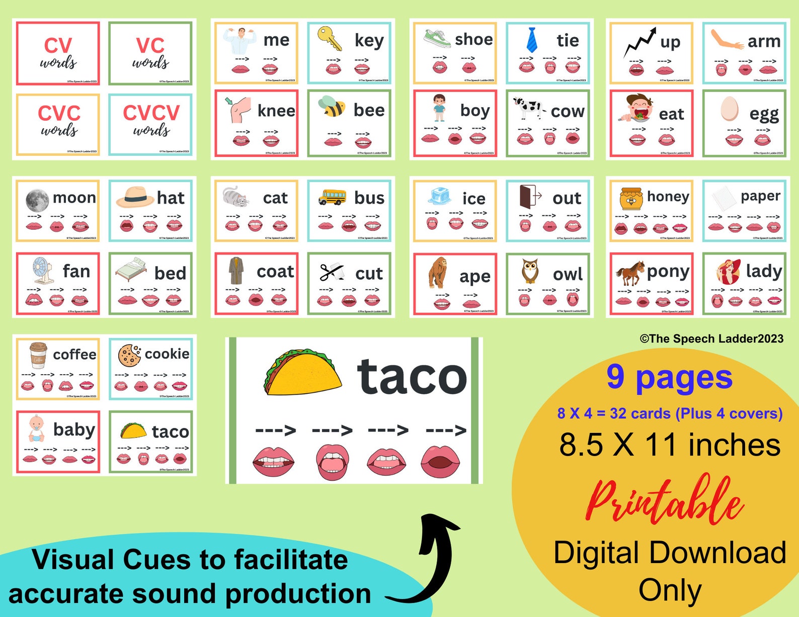 Speech Therapy, Apraxia Cards, Speech Motor Movement Sequencing ...