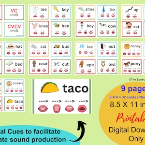 Speech Therapy, Apraxia Cards, Speech Motor Movement Sequencing ...