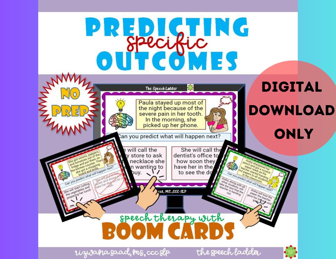 Predicting Specific Outcomes Boom Cards, Speechtherapy, Languagetherapy ...