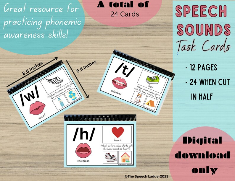 Speech Sounds Task Cards, Speech Room Resource, Speech Therapy ...