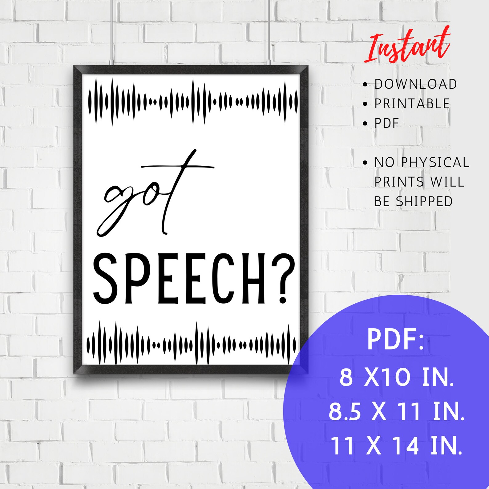 Got Speech Poster SPEECH Room Decor Speech Therapy Poster Speech ...