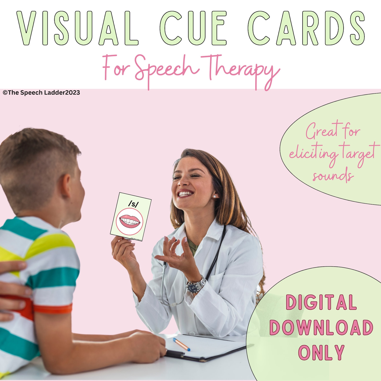 Visual Cue Cards for Speech Therapy, Speech Sounds Elicitation Cards ...