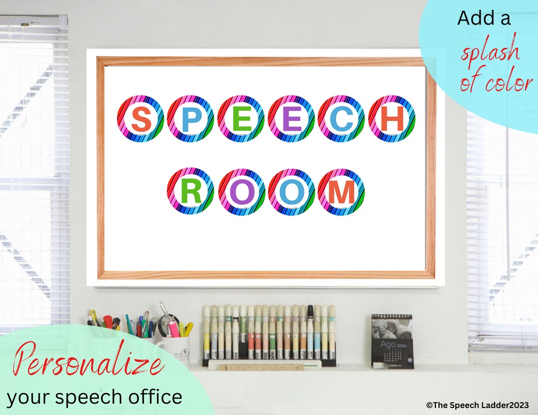 Speech Room Decor, Bulletin Board, Speech Office Door Sign, Speech ...