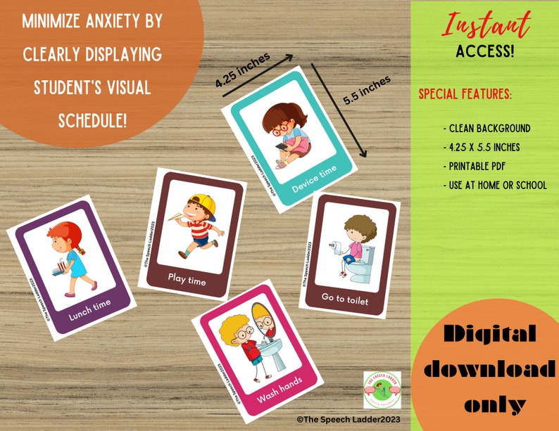 Visual Schedule Flashcards, AAC, Speech Therapy, Autism Resource ...
