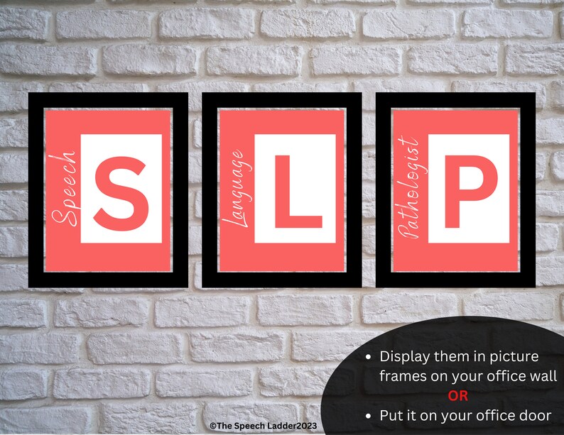 Speech Language Pathologist Gift, Speech Therapist Office Decor, SLP ...