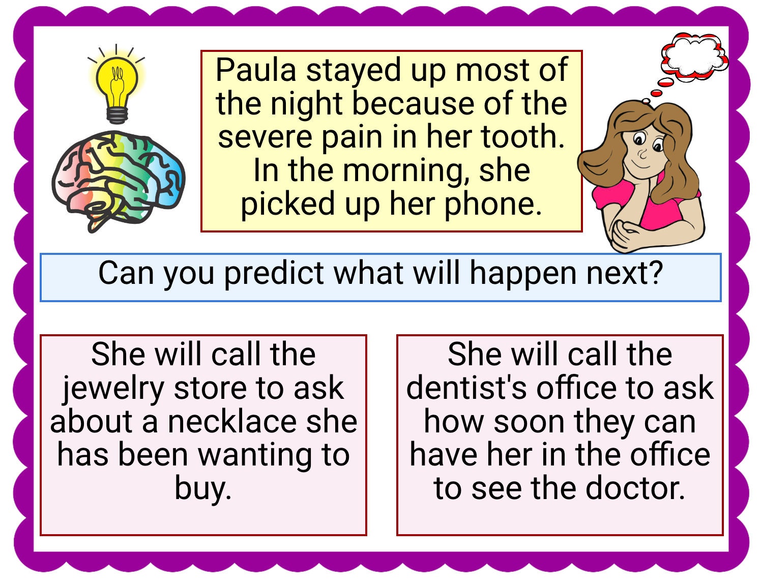 Predicting Specific Outcomes Boom Cards, Speechtherapy, Languagetherapy ...