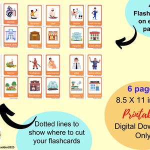 Community Helpers and Their Workplace Flashcards, Speech Therapy, ESL ...
