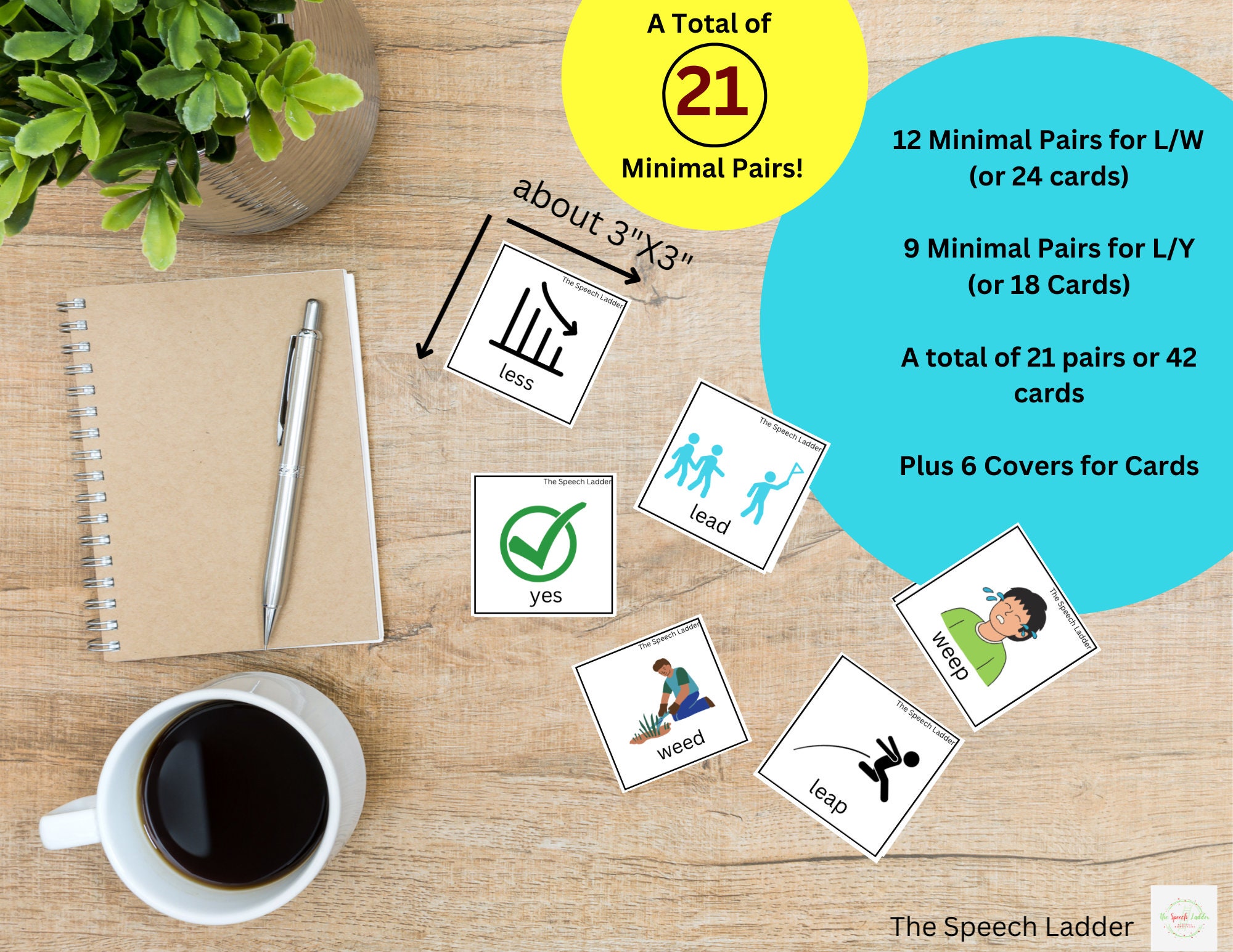 Minimal Pair Cards L/W & L/Y, Speech Therapy Printable Materials ...
