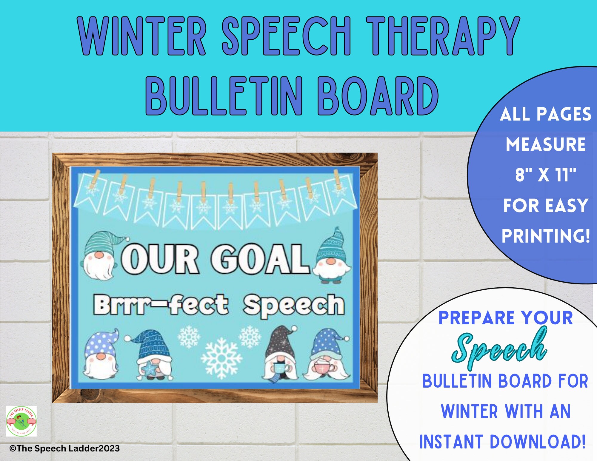 Speech Therapy Winter Decor Bulletin Board Kit, Speech and Language ...