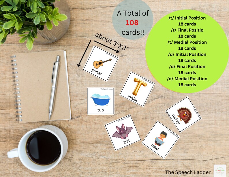 Speech Therapy /t/ & /d/ Articulation Cards, SLP Resource, Printable ...