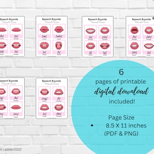 Speech Sounds Visual Cues Prints SPEECH Room Decor Speech Therapy ...