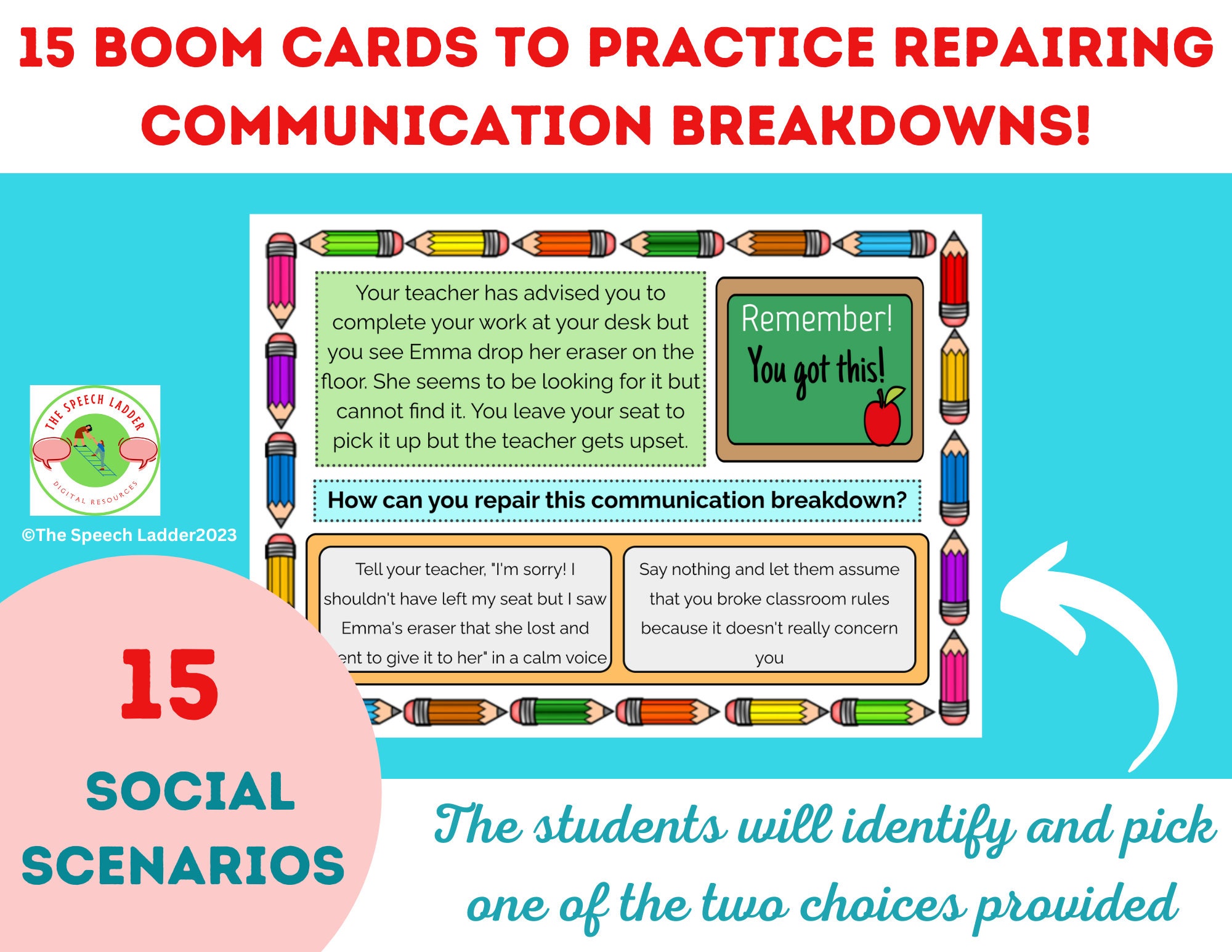 Repair Communication Breakdowns Boom Cards, Speech Therapy, Interactive ...