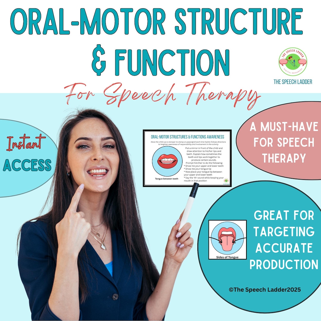 Oral-motor Structure/function Task Cards, Speech Therapy, Articulation ...