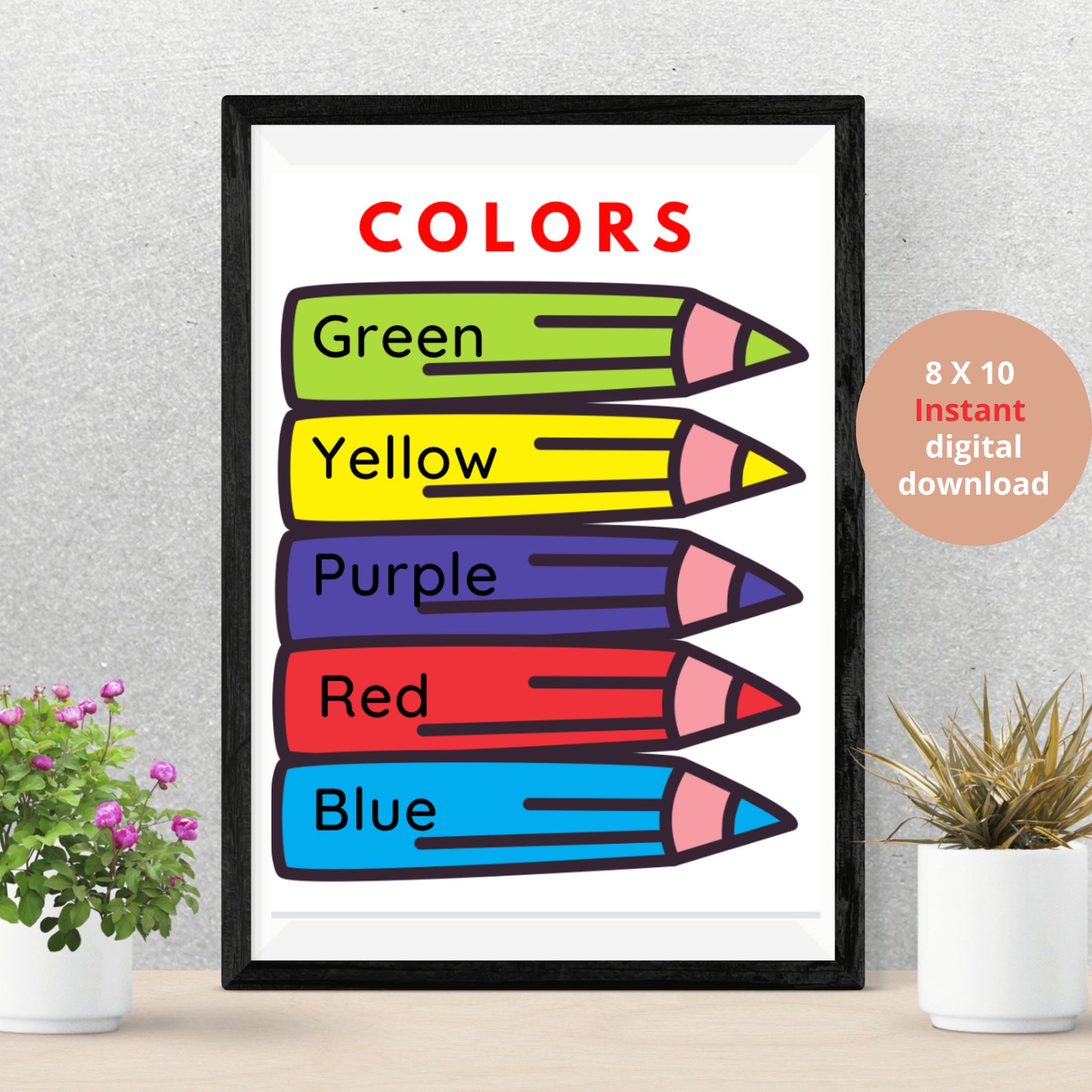 Colors Poster, Educational Poster, Classroom Poster, Classroom Decor ...