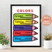 Colors Poster, Educational Poster, Classroom Poster, Classroom Decor ...
