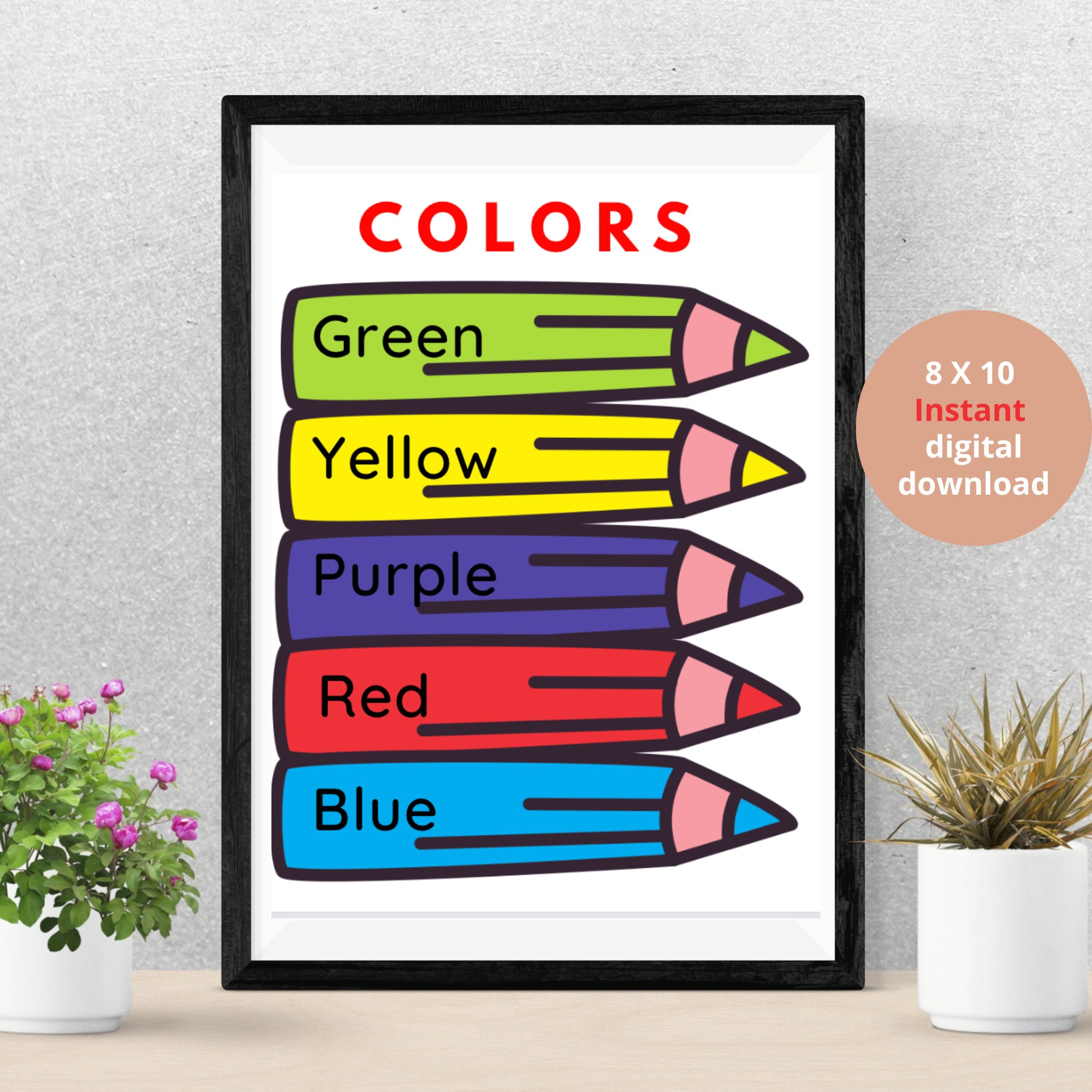 Colors Poster, Educational Poster, Classroom Poster, Classroom Decor ...