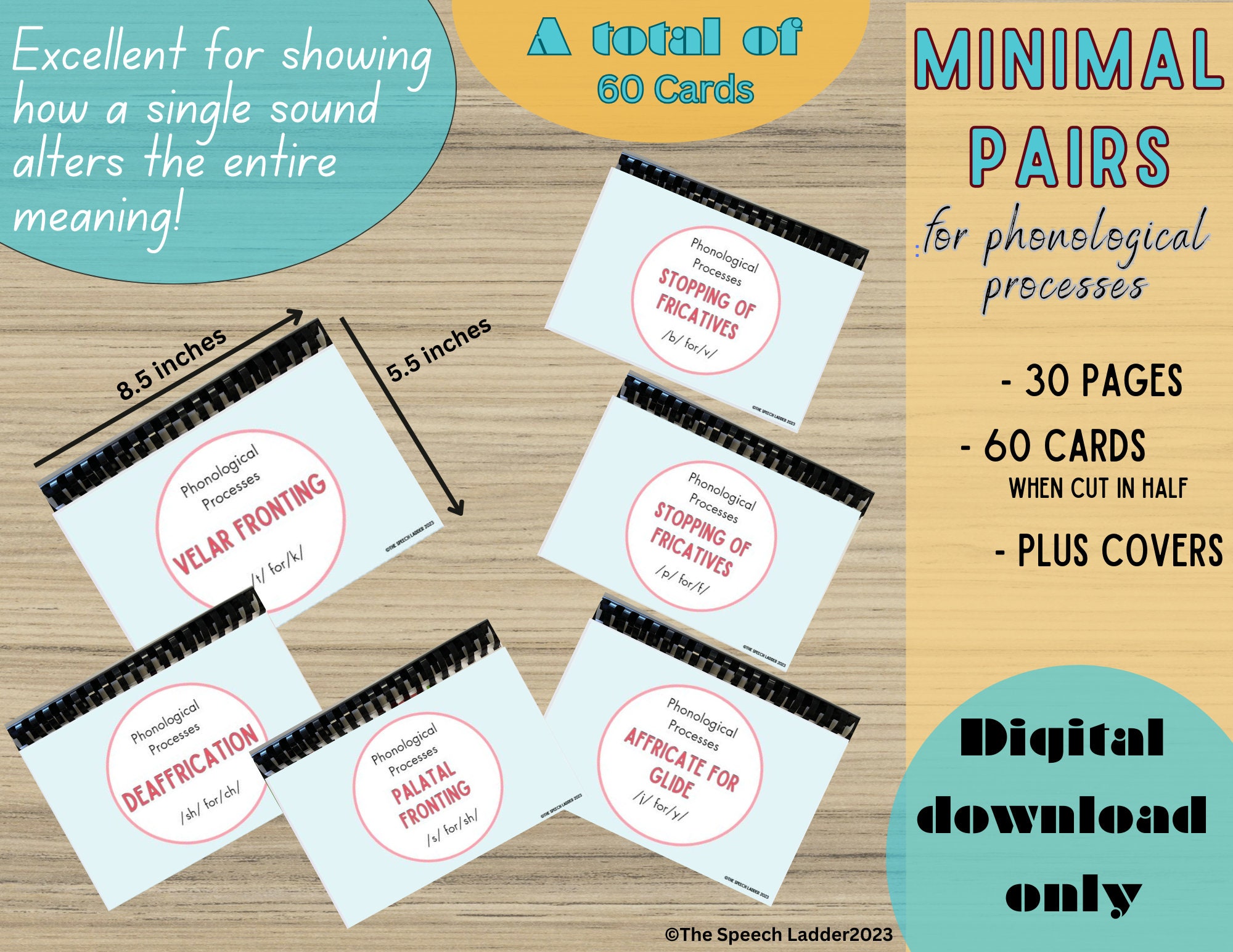 Minimal Pairs for Phonological Processes Task Cards, Velar Fronting ...