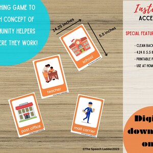 Community Helpers and Their Workplace Flashcards, Speech Therapy, ESL ...
