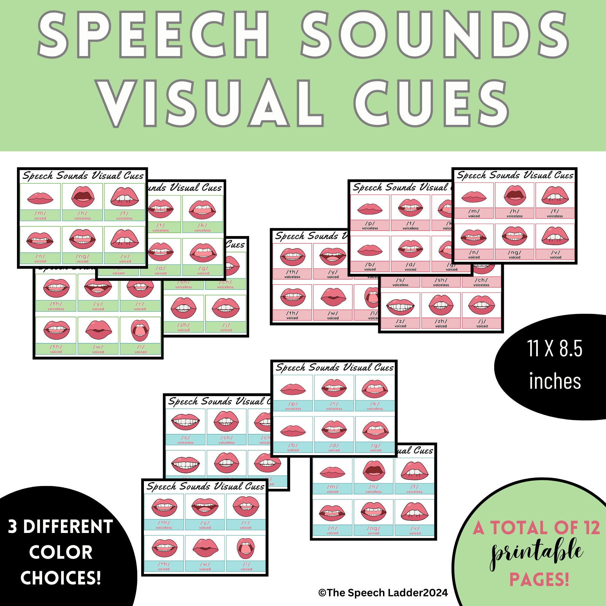 Speech Sounds Visual Cues Prints Speech Room Decor Speech Therapy