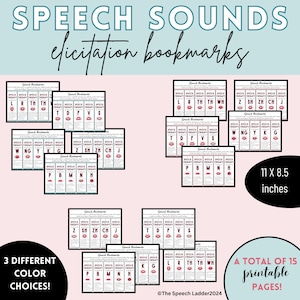 Speech Sound Elicitation Bookmarks, Articulation Resource, Instantly ...