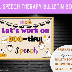 Speech Therapy Halloween Decor Bulletin Board Kit, Speech and Language ...