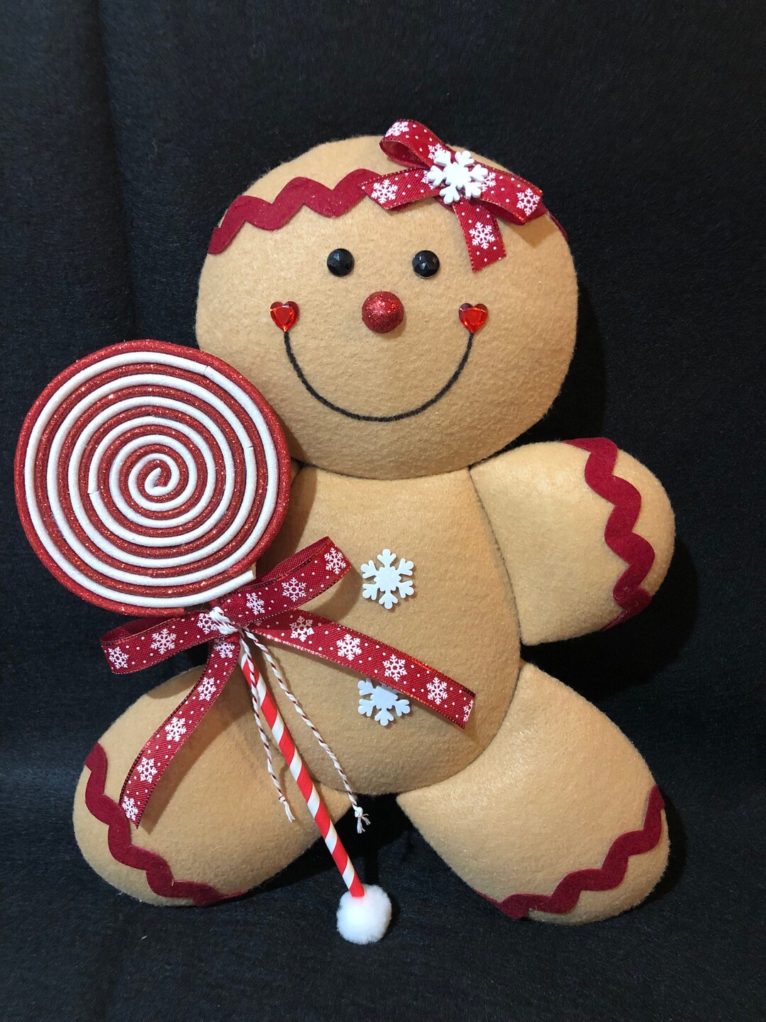 Sweet Treats Gingerbread Man Red Trim - Etsy