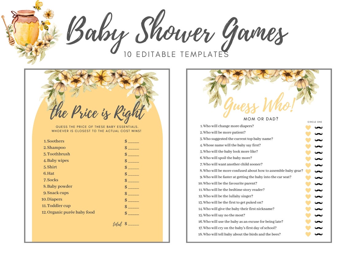 Printable Baby Shower Games. Funny Baby Shower Games. Baby Shower Games ...