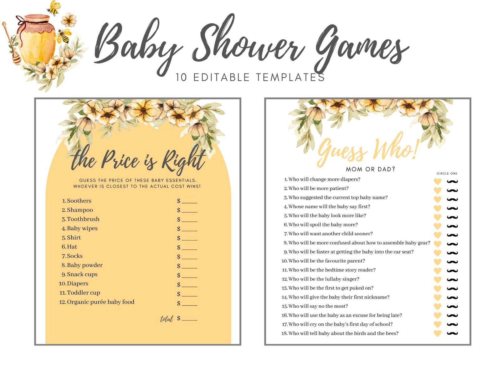 Printable Baby Shower Games. Funny Baby Shower Games. Baby Shower Games ...