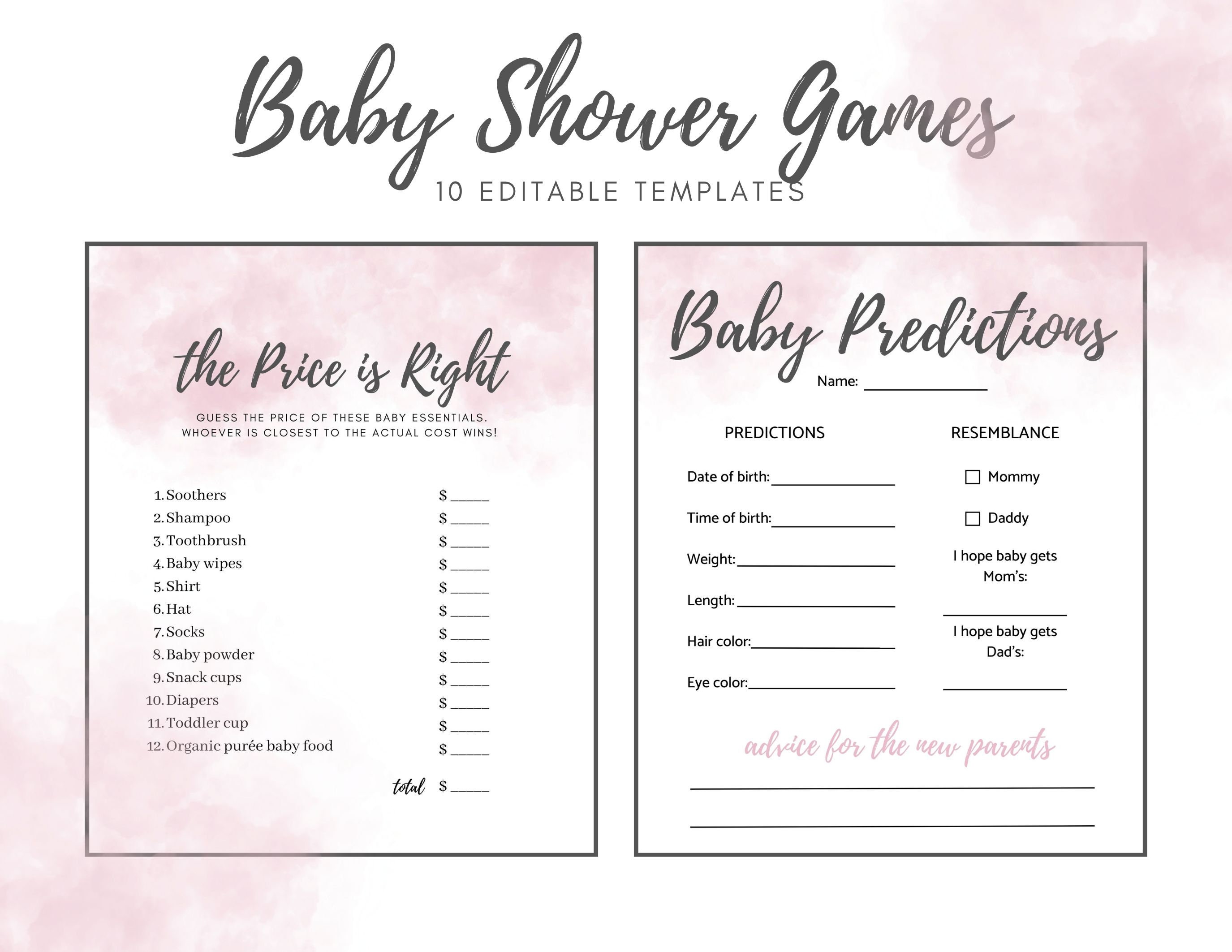 Printable Baby Shower Games. Funny Baby Shower Games. Baby Shower Games ...