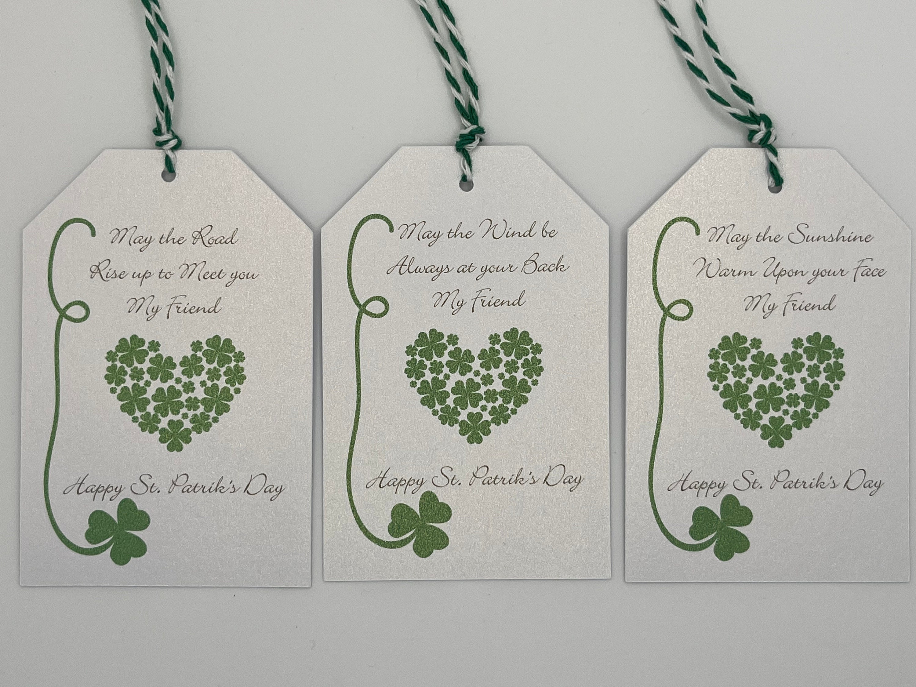 Saint Patricks Day Tags Irish Sentiment Tags Set of 6 - Etsy