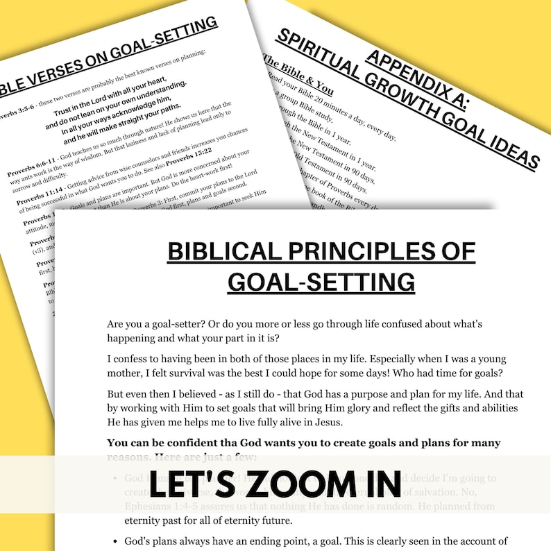 Biblical Goal Setting Bible Verses on Goals Bible Examples of Goals ...