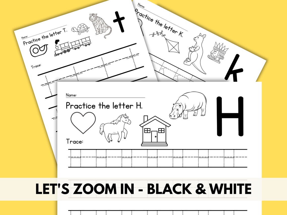 Printable Alphabet Handwriting Practice ABC Printing Practice Learning ...