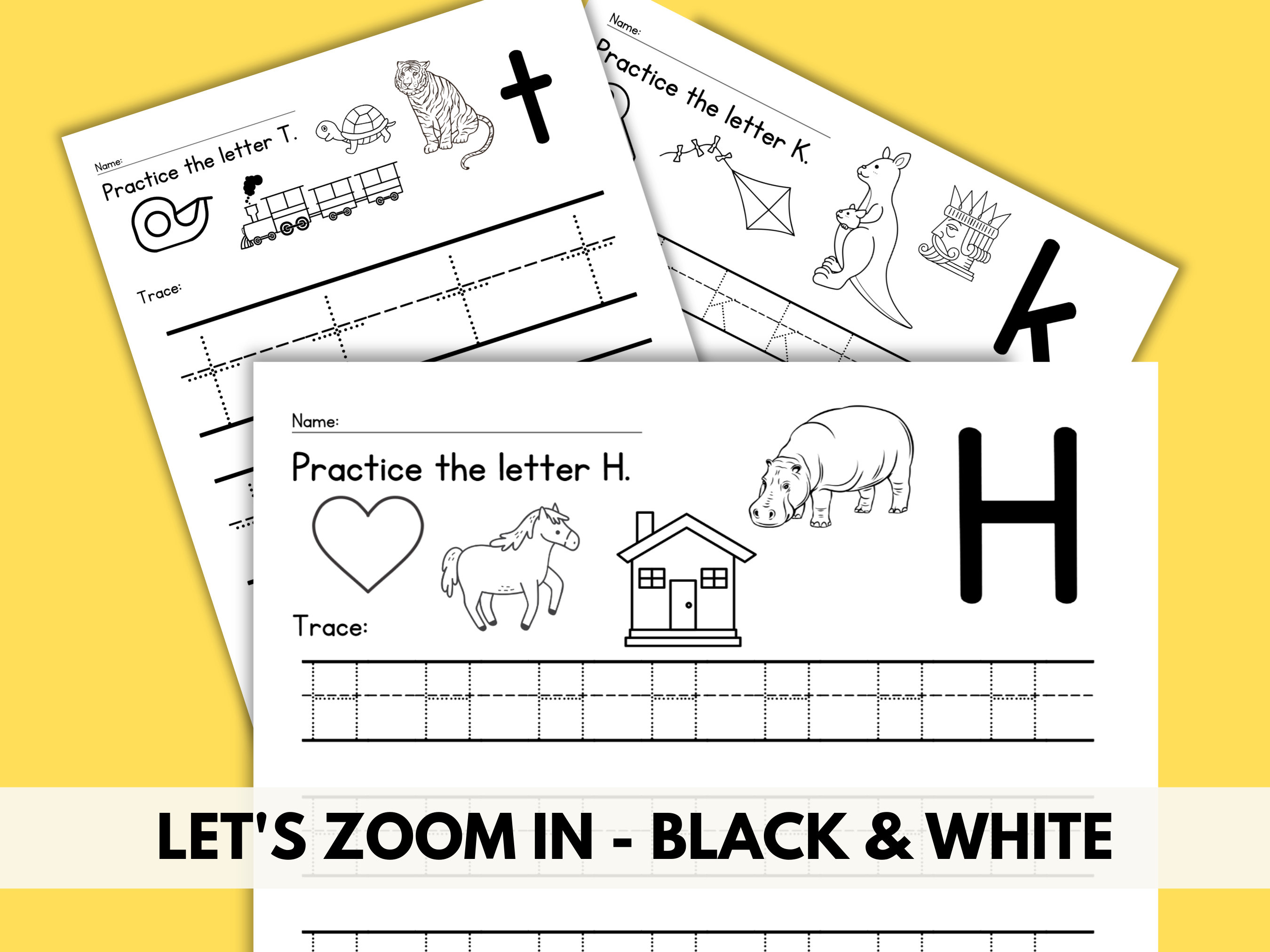 Printable Alphabet Handwriting Practice ABC Printing Practice Learning ...