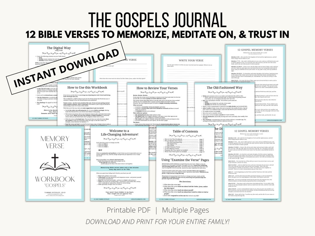The Gospels Devotional Journal Bible Study Guide Quiet Time Guide Bible ...