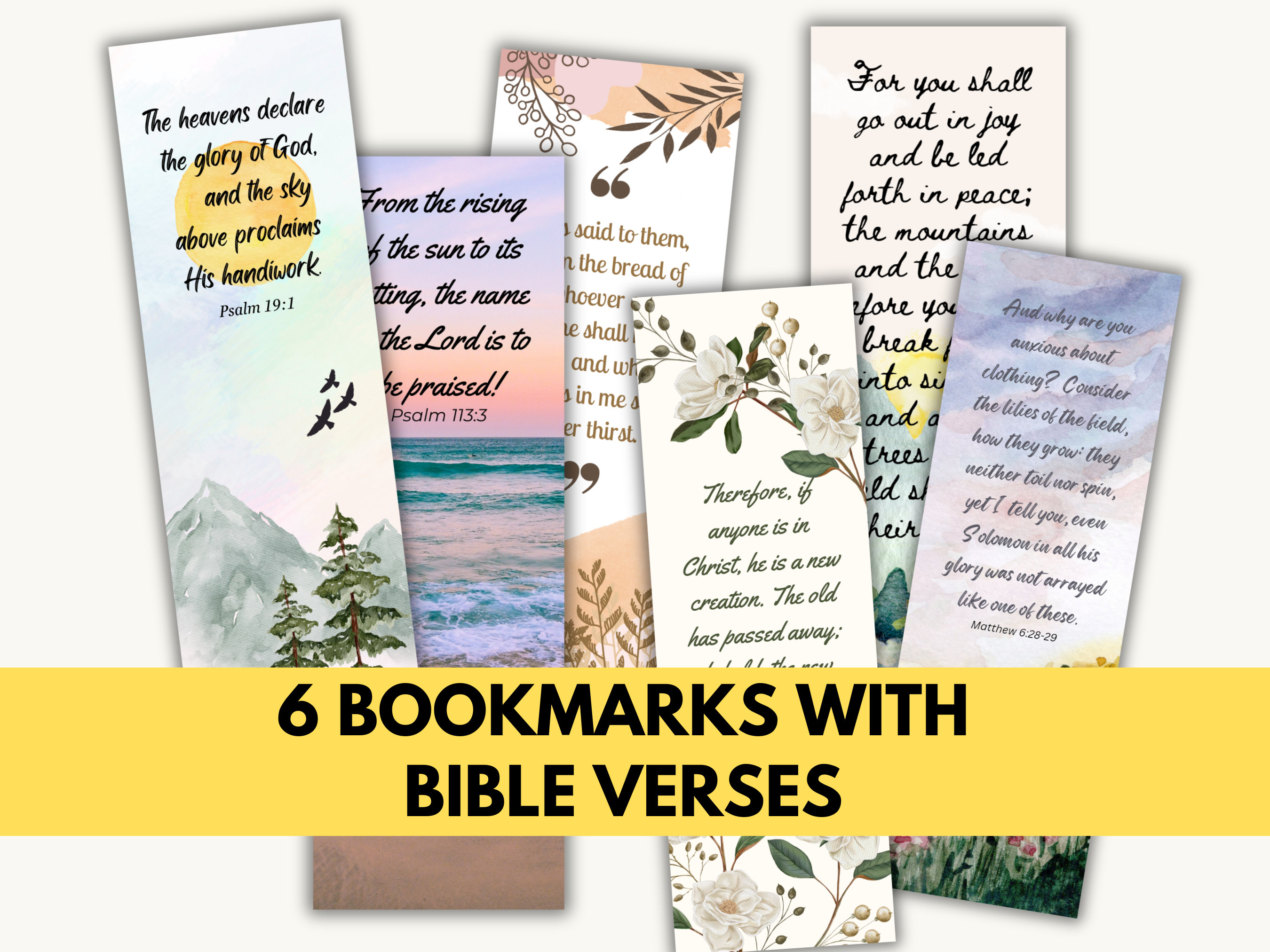 Beautiful & Useful Faith-based Bookmarks. Color-coded Bible Study ...