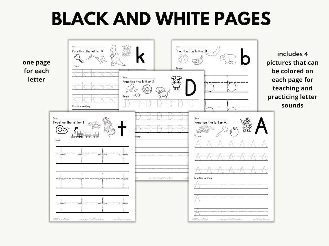 Printable Alphabet Handwriting Practice ABC Printing Practice Learning ...